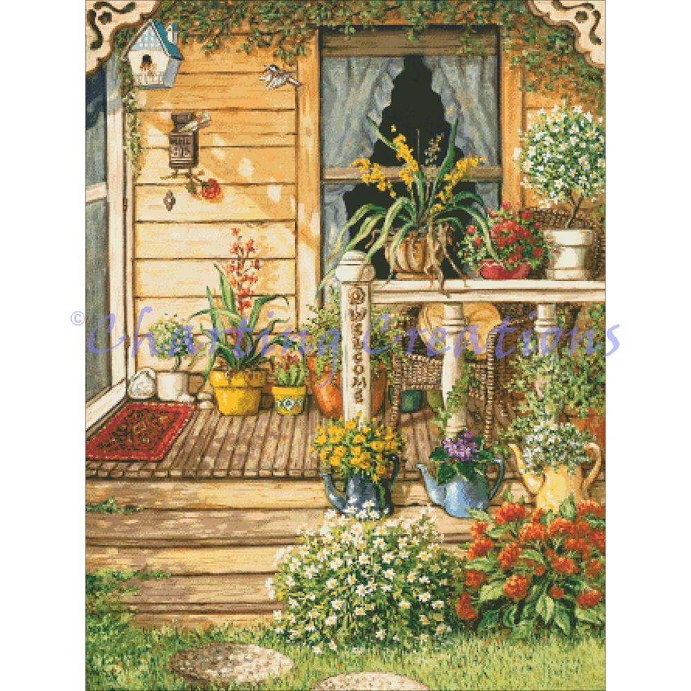 Summer Front Porch : Charting Creations | Unique Counted Cross Stitch ...