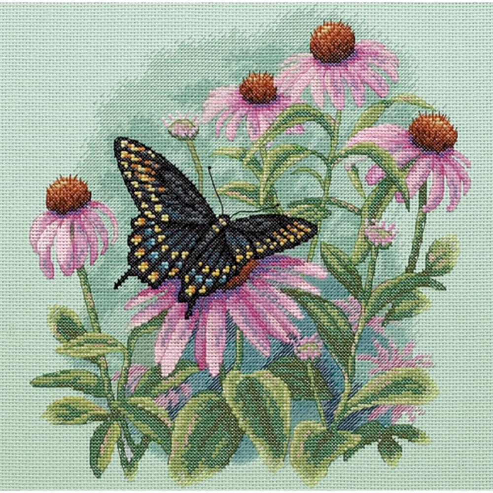 Butterfly & Daisies Counted Cross Stitch Kit [35249] - $21.99 USD ...
