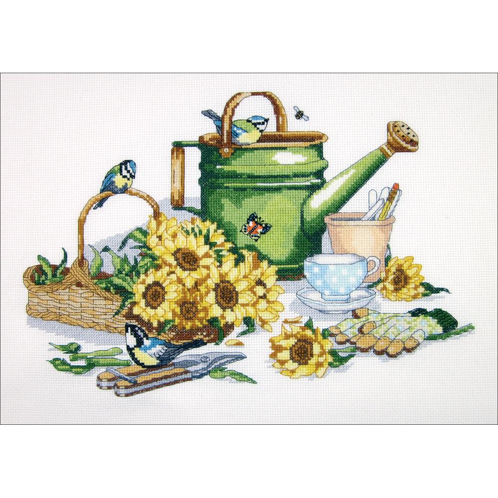 Watering Can Counted Cross Stitch Kit [JL7002] - $29.99 USD : Charting ...