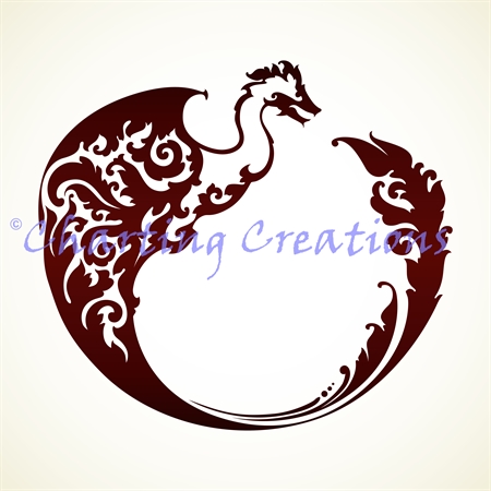 Dragon Circle Silhouette : Charting Creations | Unique Counted Cross ...